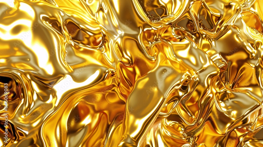 abstract 3d background with flowing liquid gold texture seamless golden ...