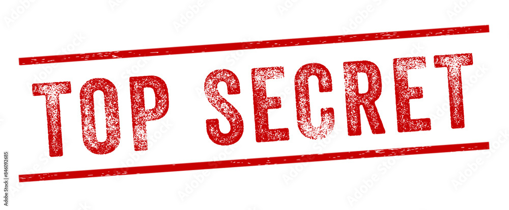 Top Secret Red Watermark Stamp isolated on transparent background. Text ...