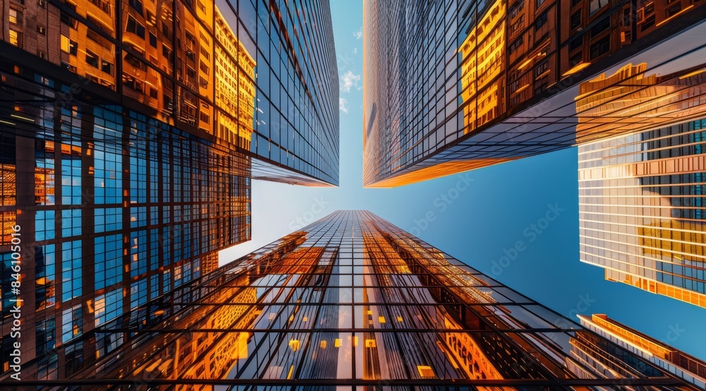 Urban high-rise office building, commercial building,. The grandeur and ...