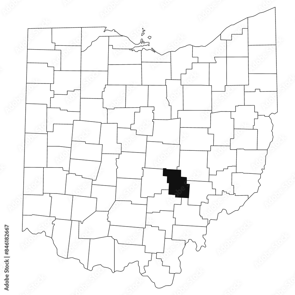 Stock-Illustration „Map of perry County in Ohio state on white ...