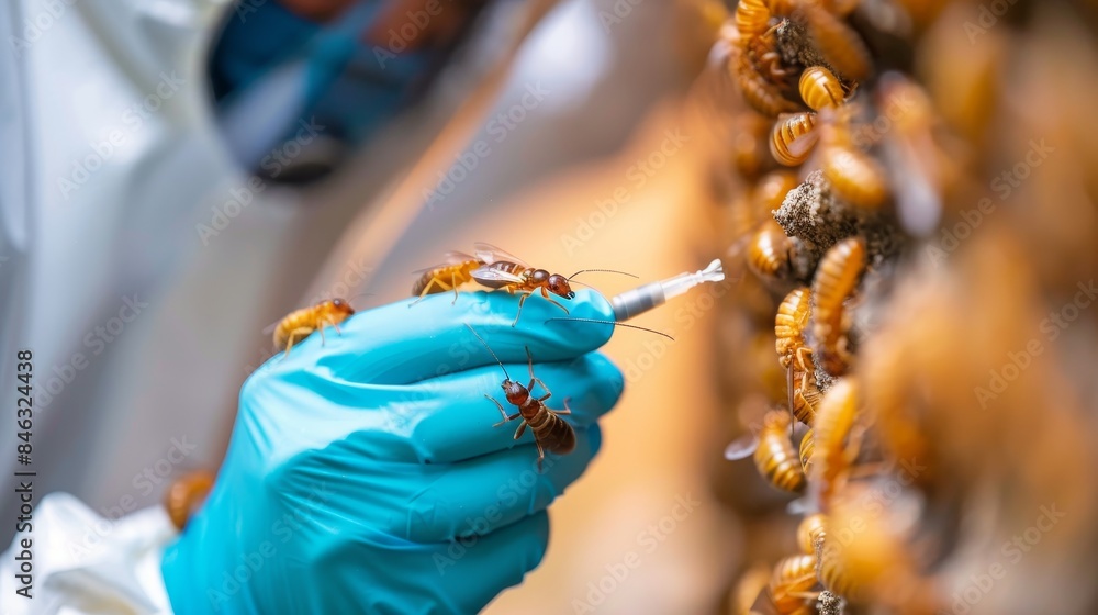 Professional termite injection treatment for wall infestations, expert ...