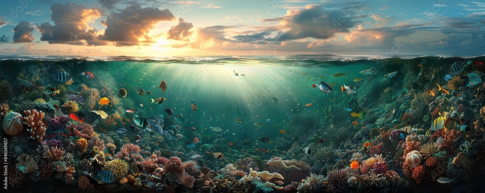 Ocean background wallpaper showcasing the harsh reality of plastic ...