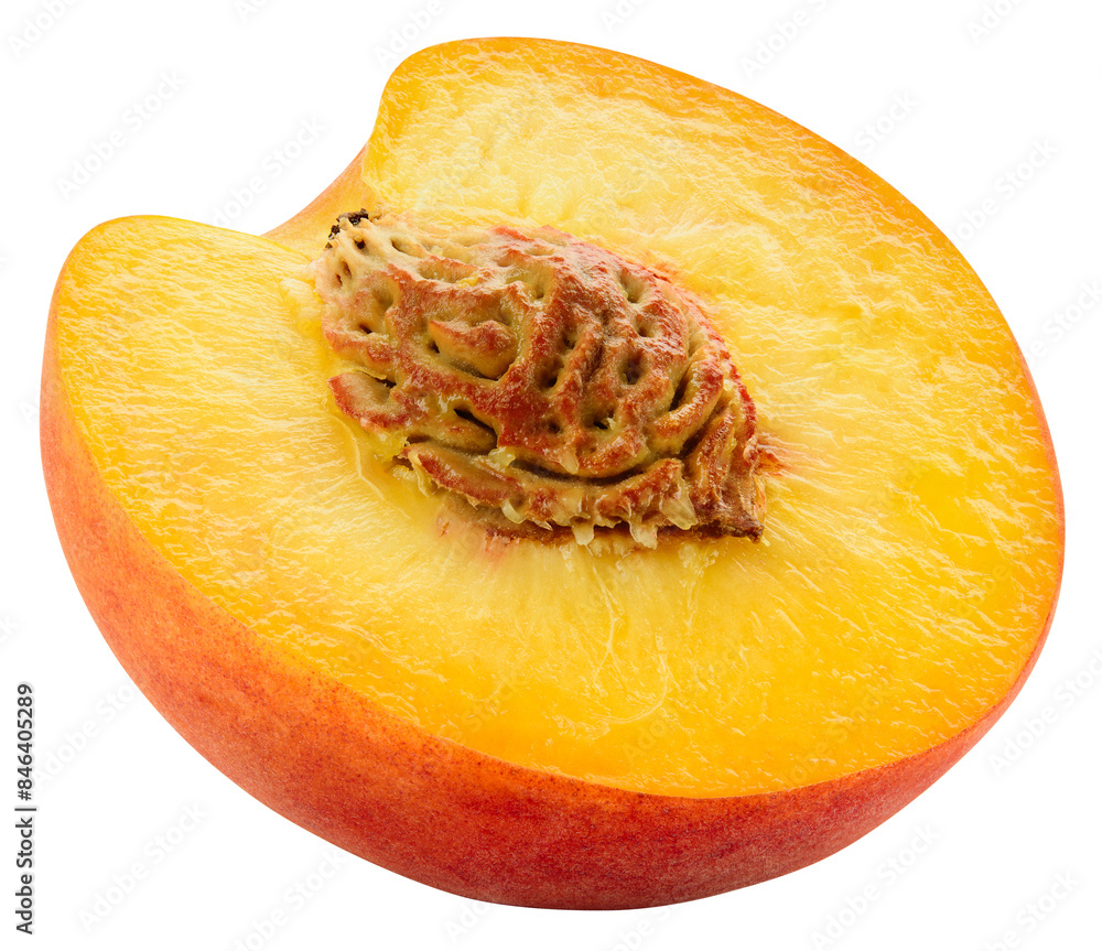 Peach half isolated png. Peach slice on transparent background. PNG ...