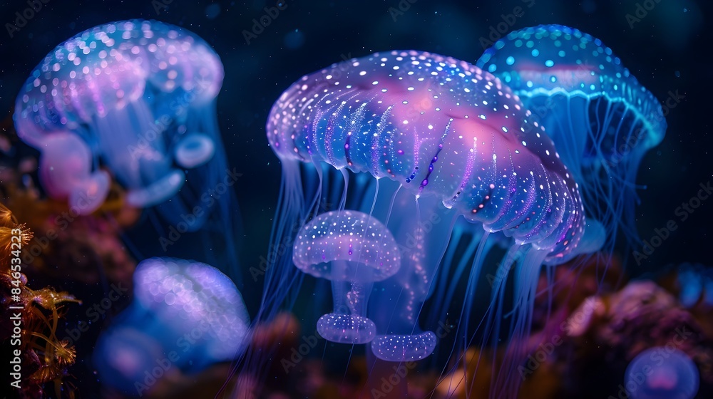 Dive into a Mesmerizing Underwater World with Vibrant Bioluminescent ...