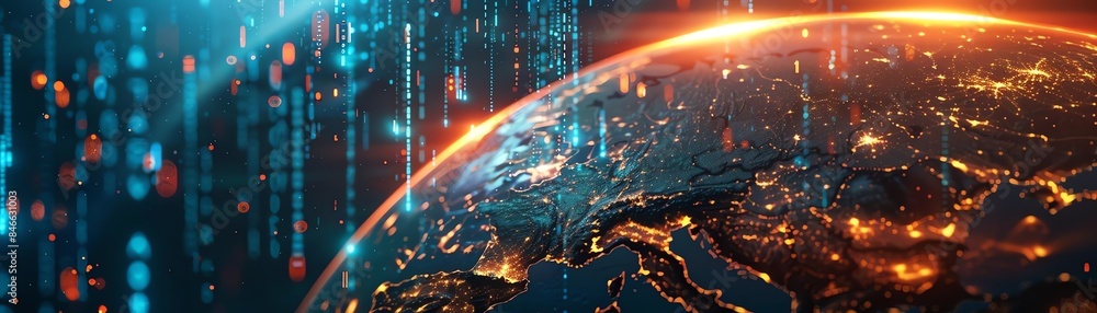 Global Ads Display Digital billboards on a 3D globe, symbolizing ...