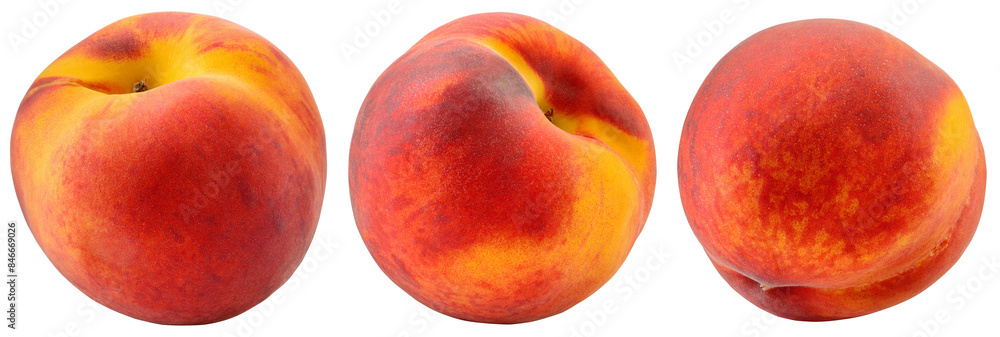 Peach isolated png. Whole peach collection on transparent background ...