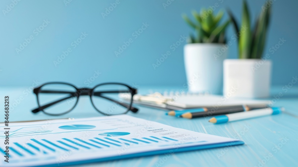 Executive summary on light blue background Stock Illustration | Adobe Stock