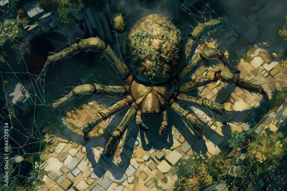 Ilustración de Stock DnD Battlemap Giant Spider Lair - Describing ...