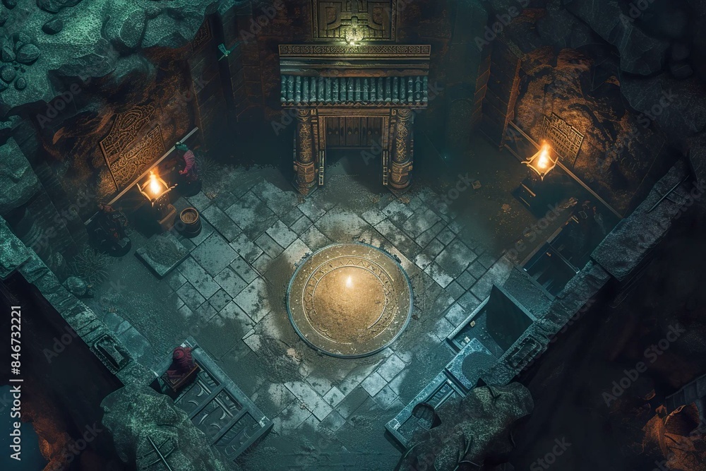 DnD Battlemap Golems Room Battlemap: Stone giants, golems, and ruins ...