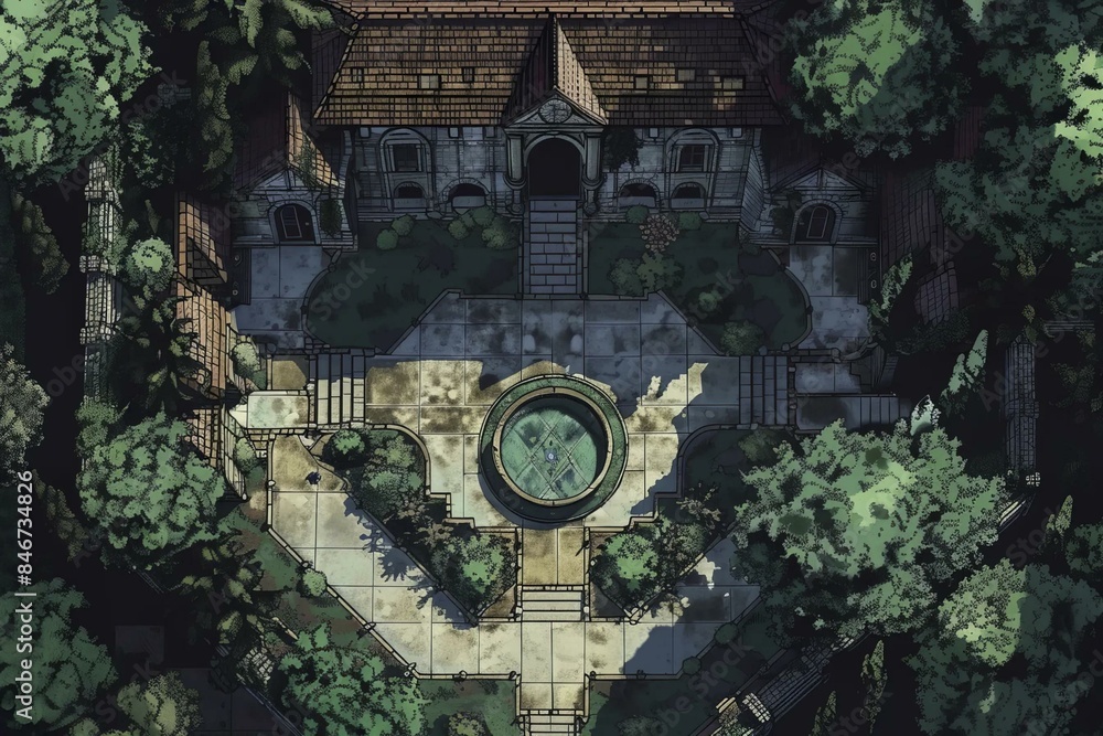 DnD Battlemap Guild Hall Battlemap Style - Intricate fantasy battle map ...