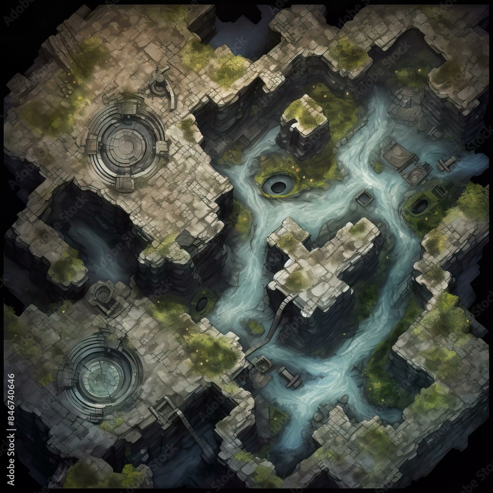 Ilustración de Stock DnD Battlemap Jesters Lane battlemap style ...