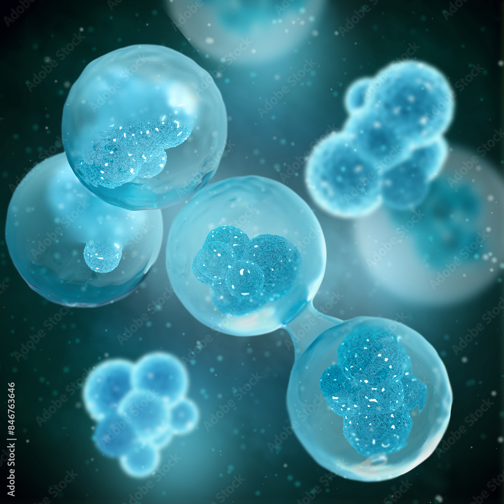 Medical concept background, Cell division is the process of formation ...