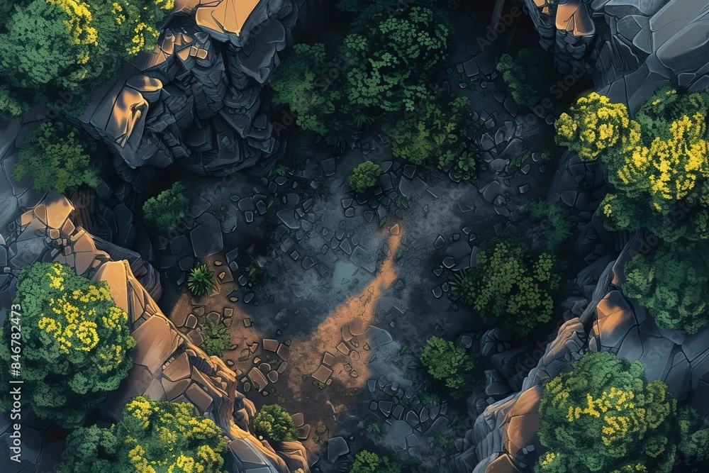 DnD Battlemap Shadowy Lair Battlemap - A mysterious, dimly lit ...