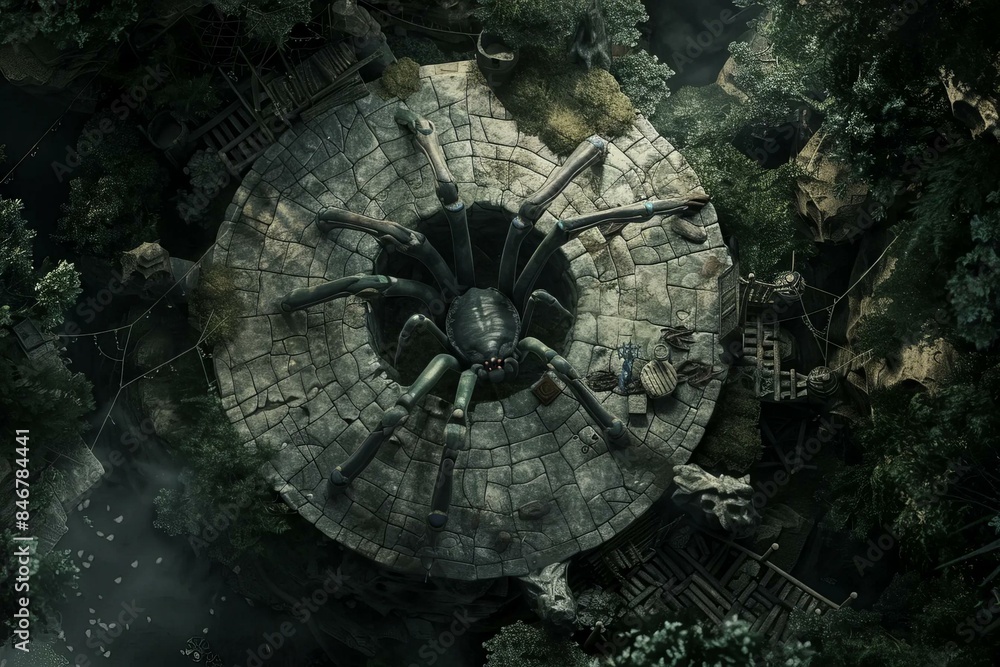 DnD Battlemap Spider Lair Battlemap Style: Intriguing spider lair ...