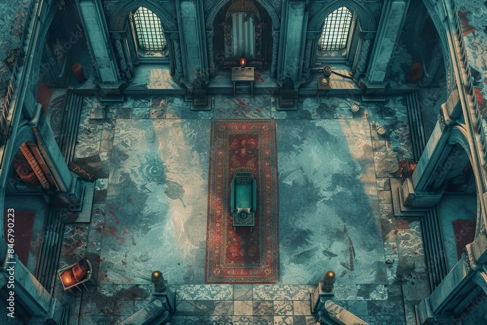 Ilustración de Stock DnD Battlemap Throne Room Battlemap: Intricate ...