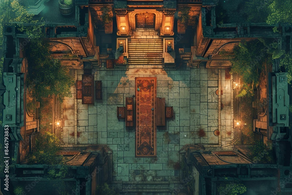 DnD Battlemap Treasure Room: A detailed battle map for an adventurous ...