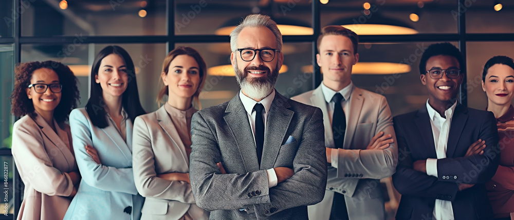 Concept of diverse multi-ethnic business team with male and female ...