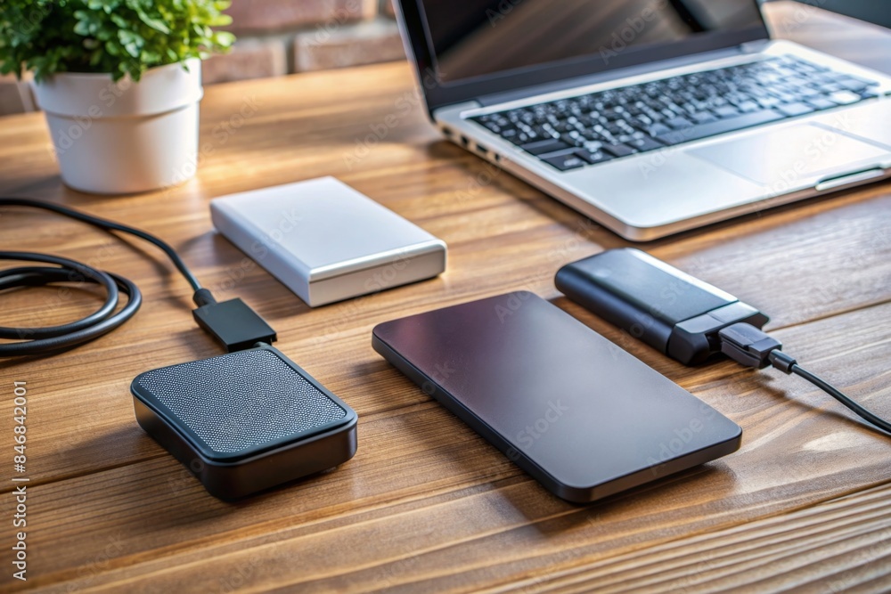 various external storage devices, such as SSDs, USB drives, and an ...