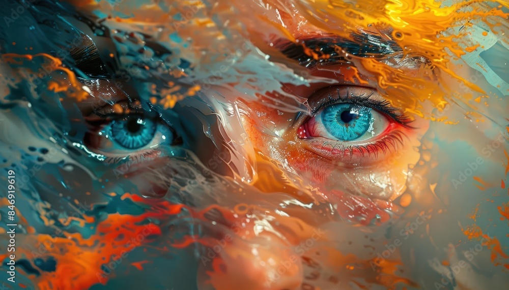 Capture a unique fusion of digital art and psychological themes with ...