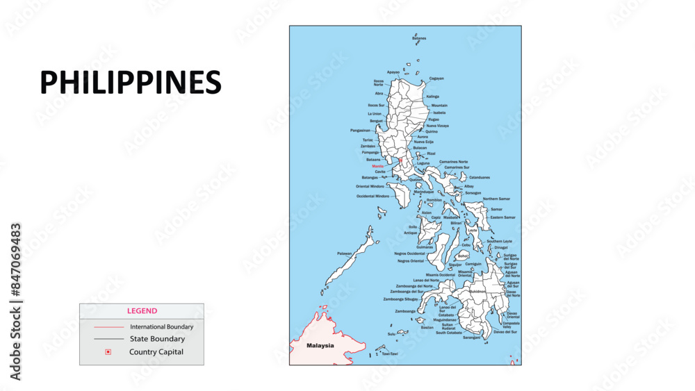 Philippines provinces Map. State map of Philippines. State map of ...