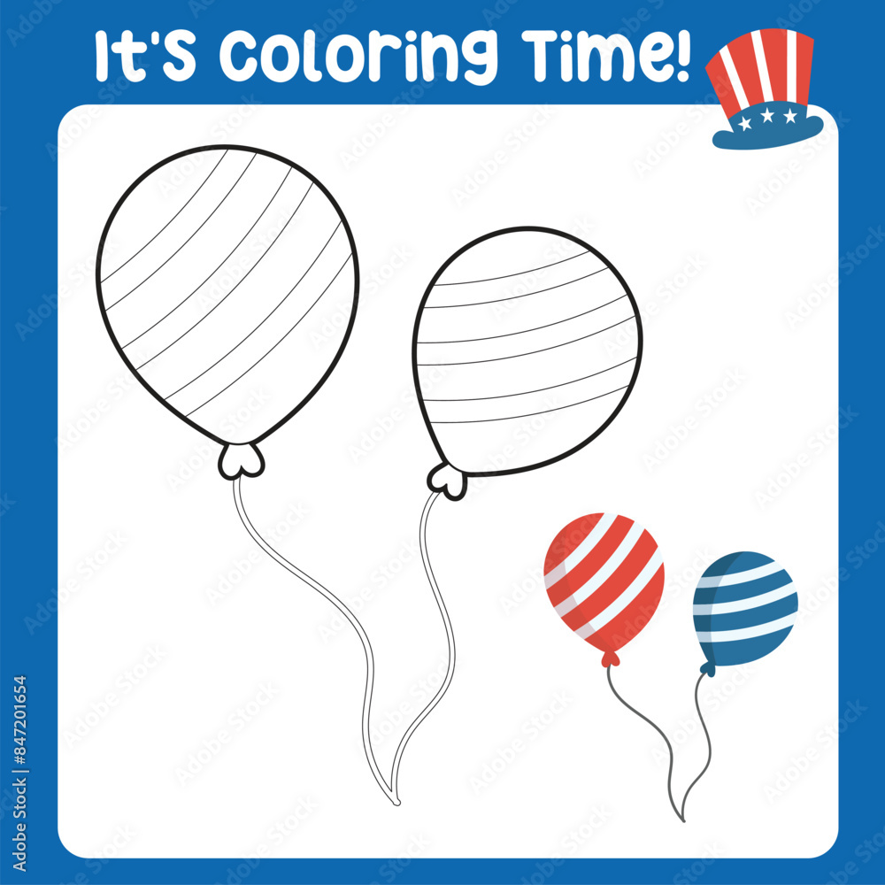 Vector de Stock Coloring worksheet page. Educational printable coloring ...