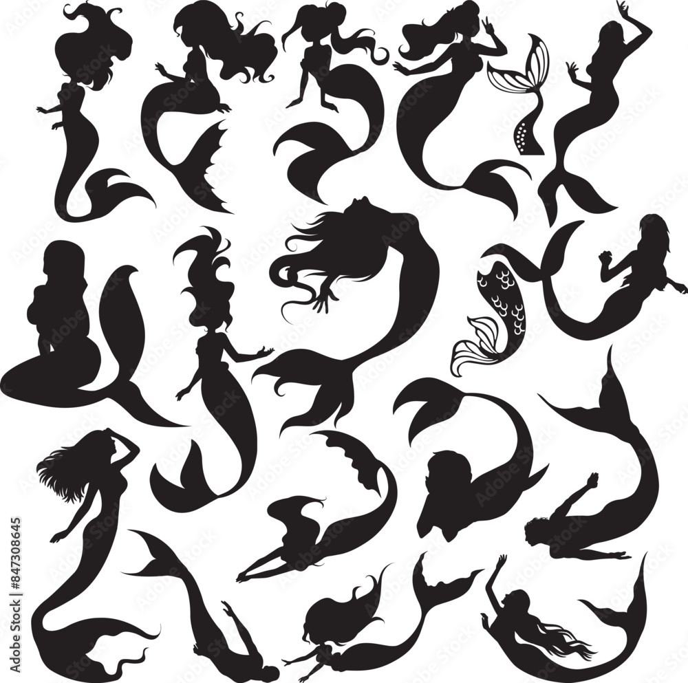 Mermaid Svg , mermaid tail svg,Mermaid Silhouette ,mermaids birthday ...