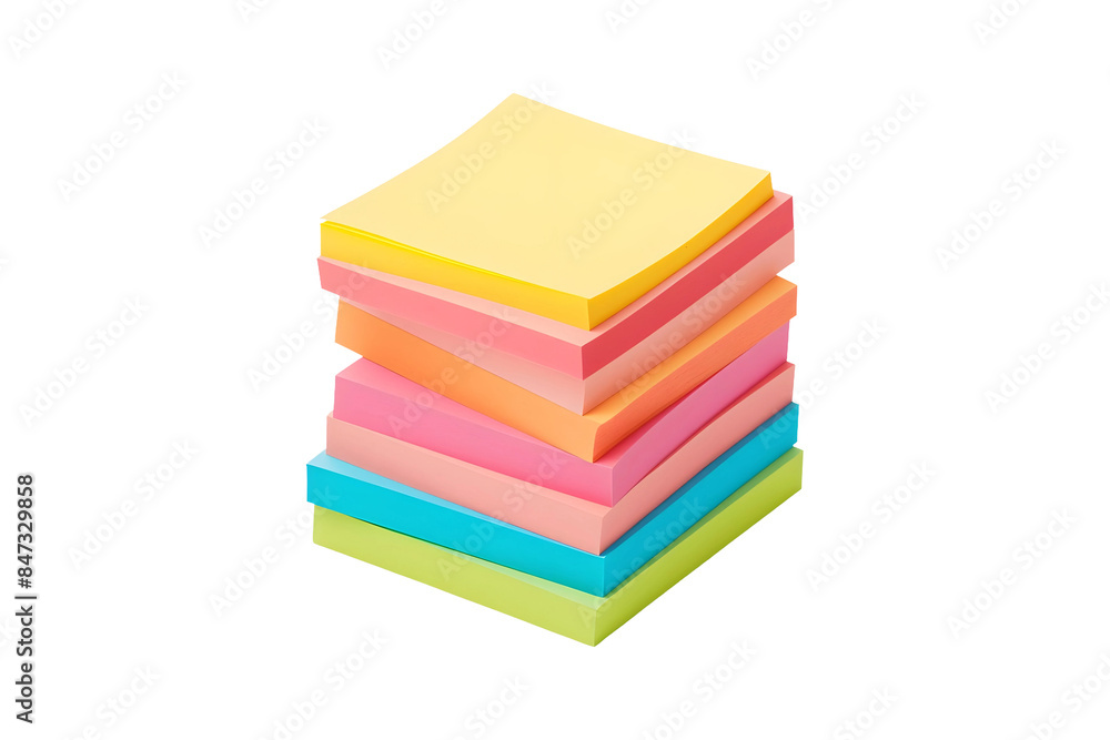Multicolored Post-it-Notes (PNG) isolated on transparent background ...