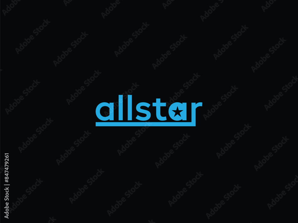 logo all star wordmark logo vector symbol Stock Vector | Adobe Stock
