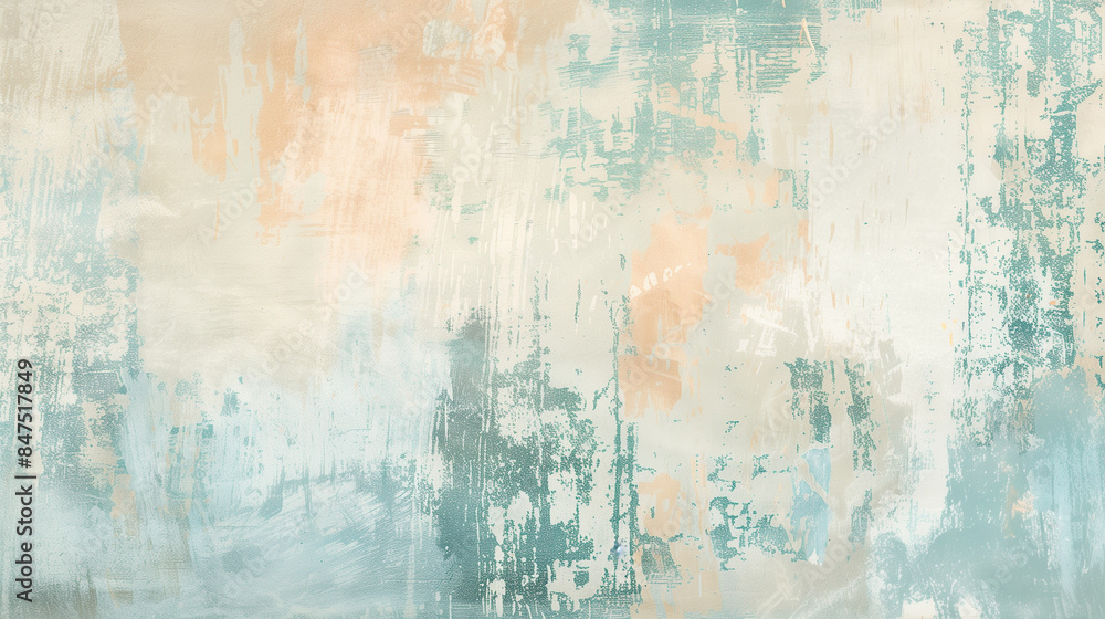 Rustic Textured Wall with Ocean-inspired Pastels Color Washing ...
