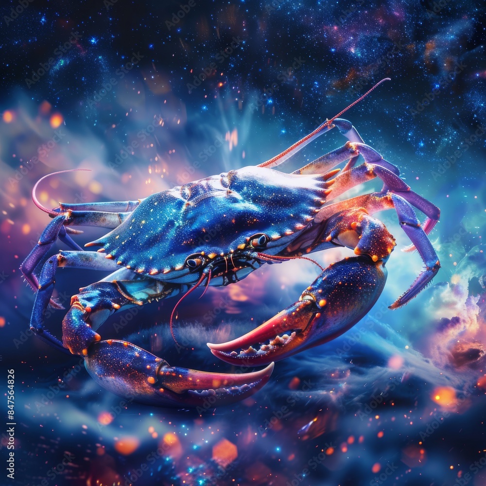 Cancer Zodiac Sign, Crab Horoscope Symbol, Magic Astrology Lobster ...