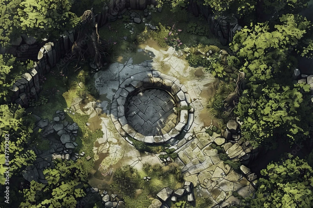 DnD Battlemap "Nest of Wyverns" - Fantasy battlemap with nest ...