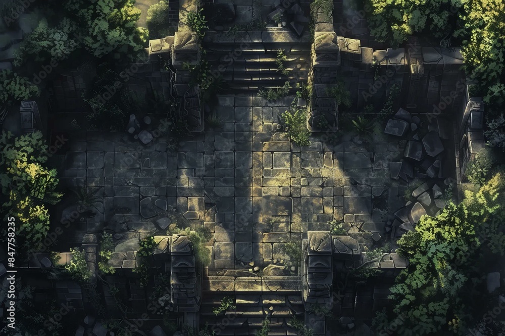 DnD Battlemap Shadow Corridor Battlemap: Mysterious maze for dark ...