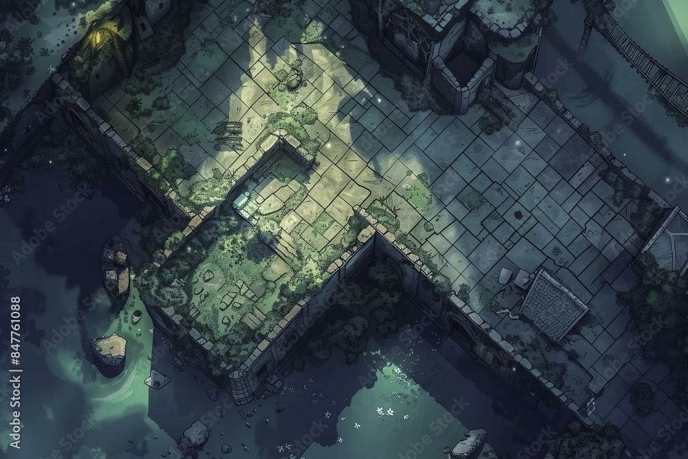 DnD Battlemap Shadowy Lair Map: A mysterious underground setting with ...