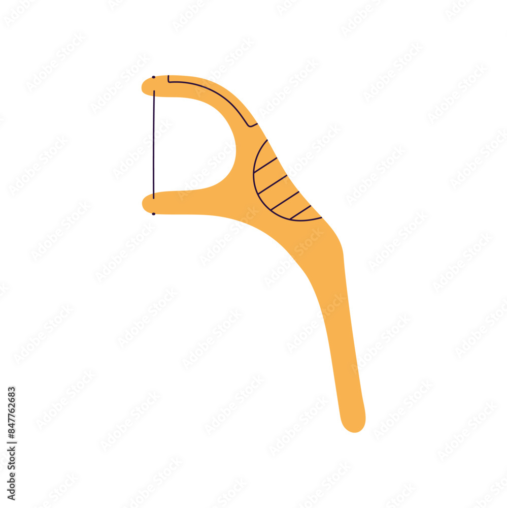 Dental floss stick or pick. Tool for interdental brushing, tooth ...