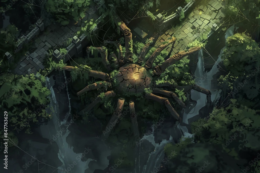 DnD Battlemap Spider Lair Battlemap - A detailed map of a spider's lair ...