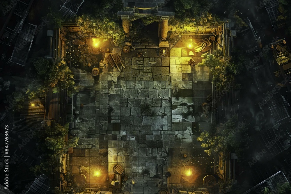 DnD Battlemap Spider Lair Battlemap Style - Dark, mysterious ...