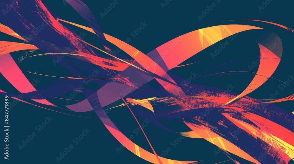 Collection of 10 motion graphic design elements featuring tapered ...