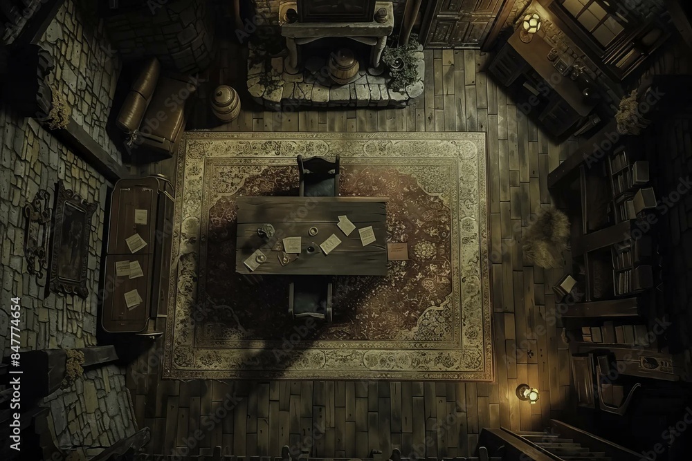 DnD Battlemap Treasure Room Battlemap Stylish Map Design. Stock ...