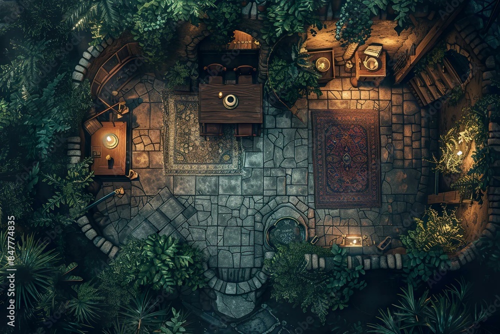 DnD Battlemap Treasure room battlemap with traps and loot. Stock ...