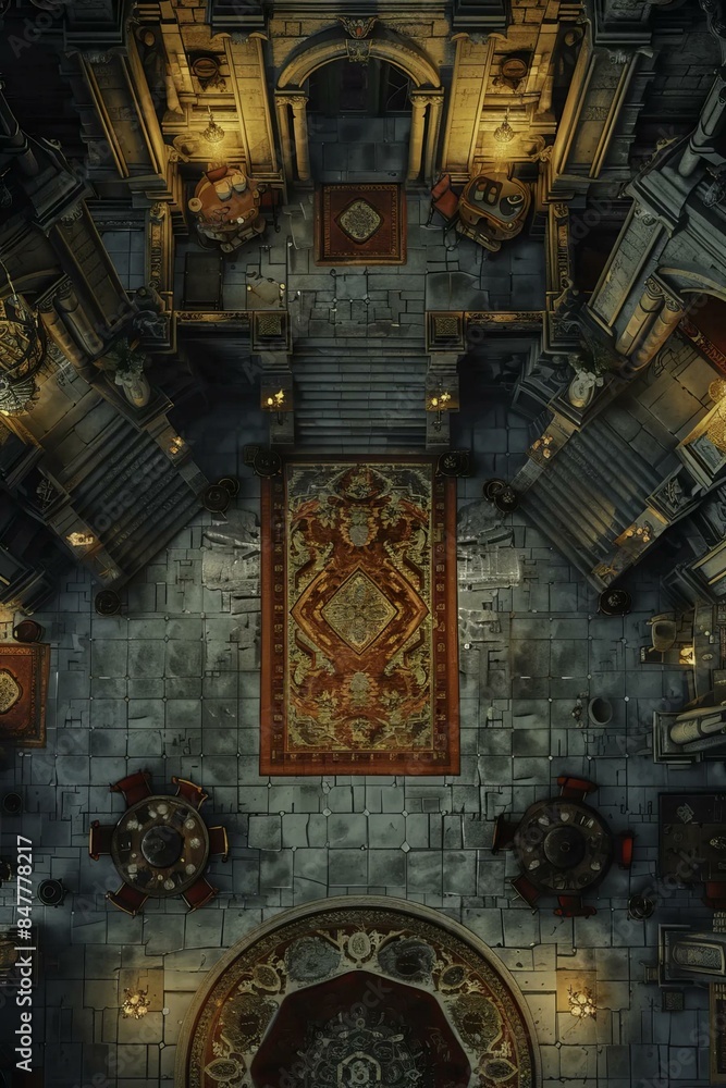 Ilustración de Stock DnD Battlemap Valorous Vestige Vestibule ...