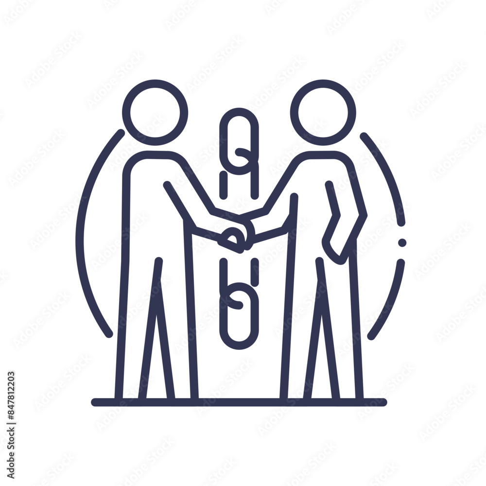 Two figures shaking hands, symbolizing connection and collaboration ...