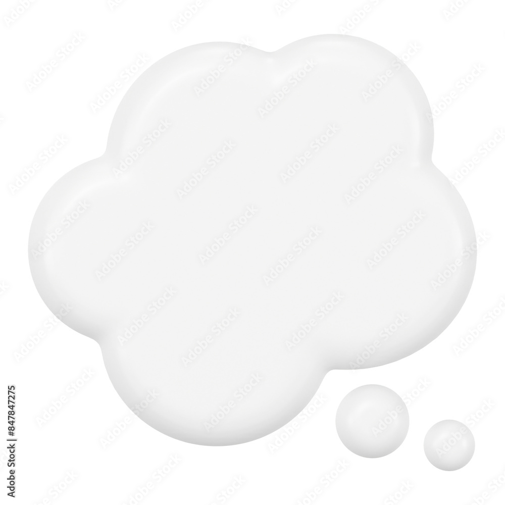 Thought bubble png 3D clipart, digital marketing graphic on transparent ...