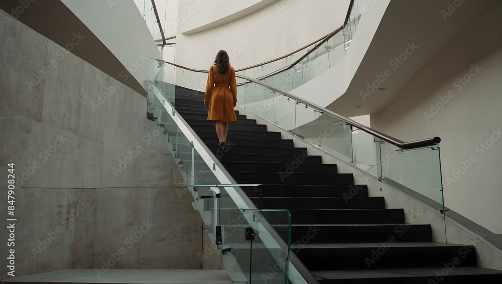 A poem exploring the symbolism of ascending stairs as a metaphor for ...