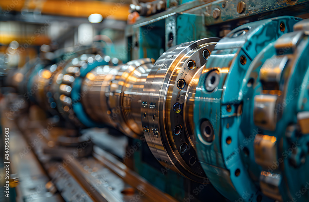 The Marine Engineer is in blue overall and working in the ship's engine ...