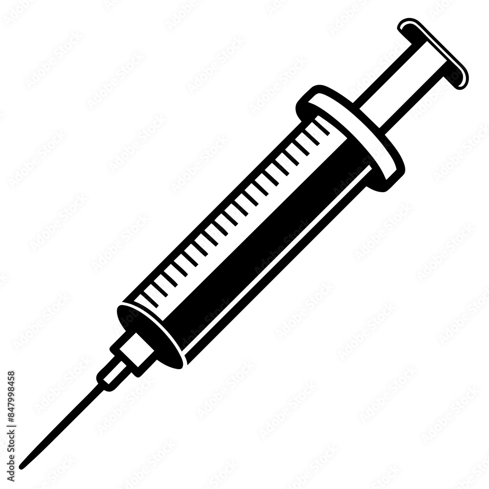 syringe vector silhouette illustration svg file Stock Vector | Adobe Stock