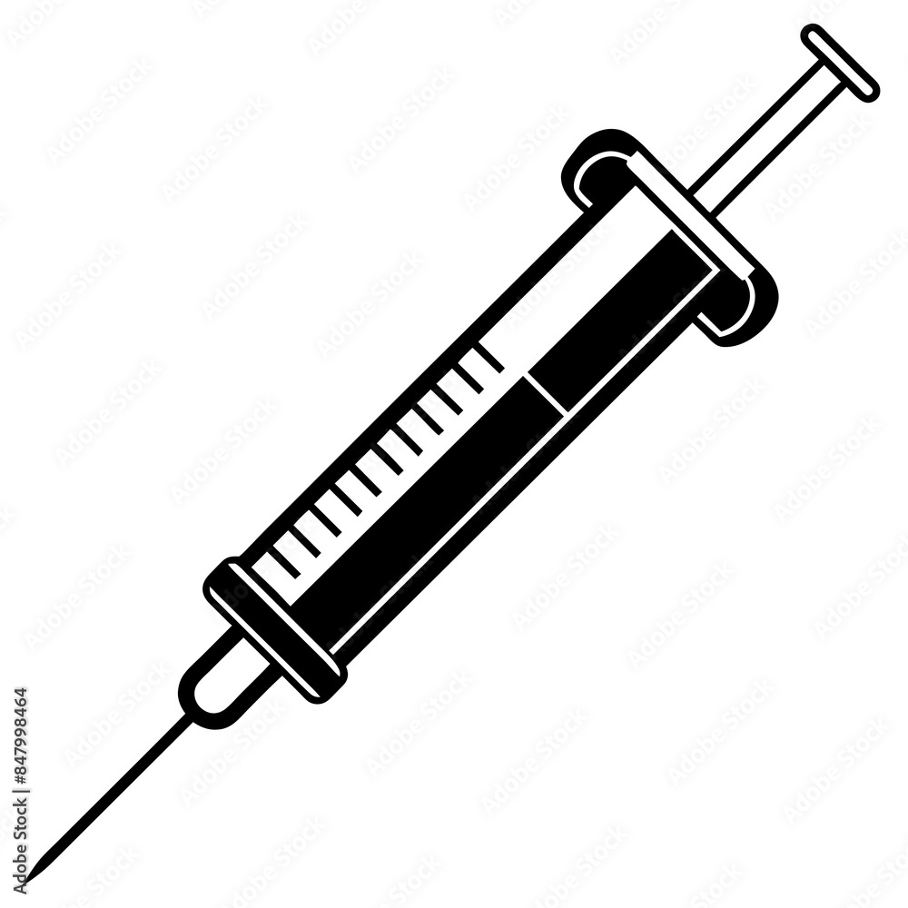 syringe vector silhouette illustration svg file Stock Vector | Adobe Stock