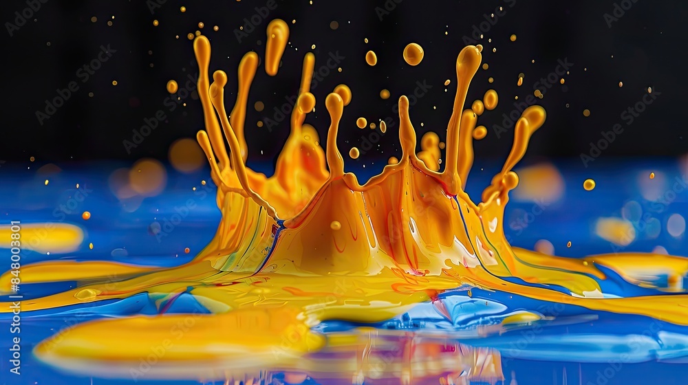 Vibrant paint splash desktop wallpaper in 8k resolution - abstract art ...