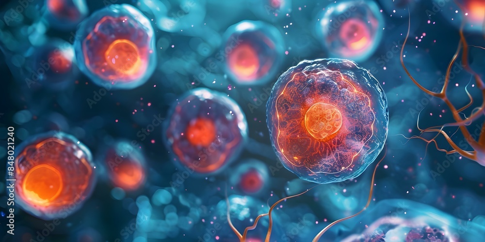 Microscopic view of ovum fertilization a miraculous moment in the ...