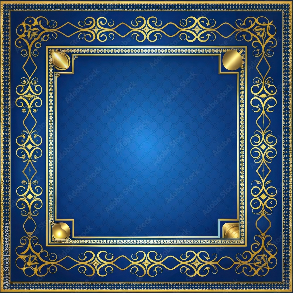 Photo Stock modern minimalist blue and gold graduation certificate ...