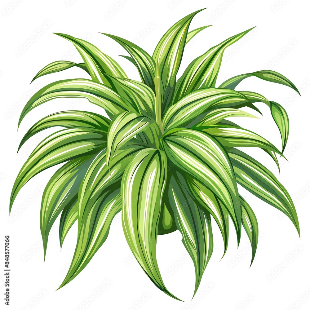A spider plant clipart, house plant element, vector illustration, green ...